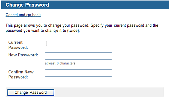 Changing Your Password
